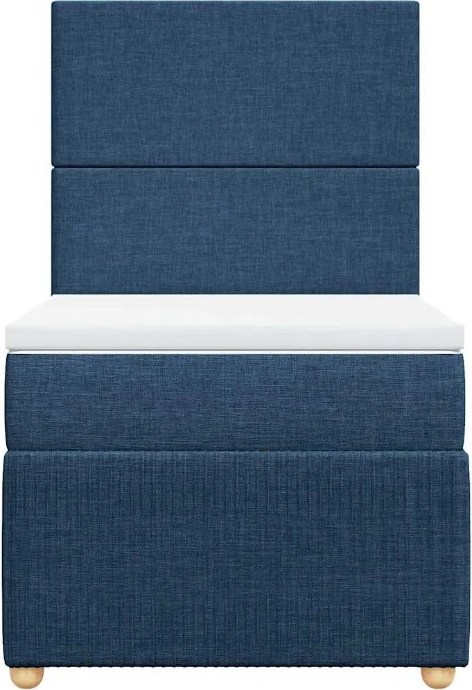 Box spring postel s matrací modrá 80x200 cm textil 3291882