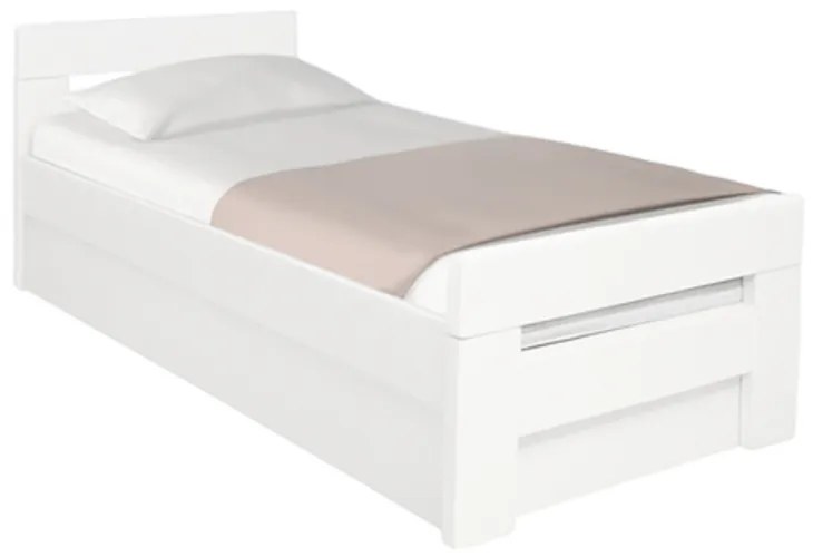 Postel z masivu K2 BOX 90 buk natural  s matrací ELASTIK - SET