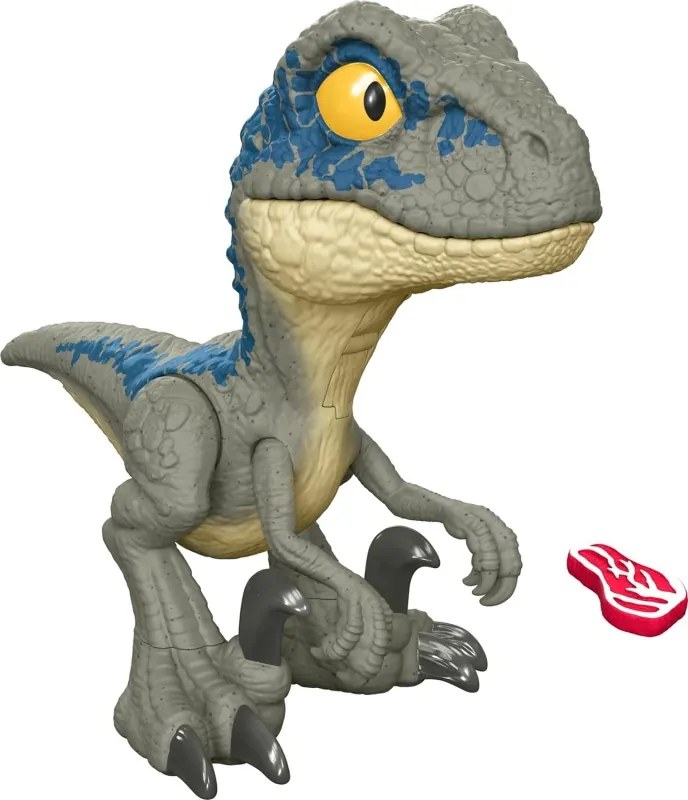 Mattel jurský svět: mega řvoucí velociraptor blue, hvb44