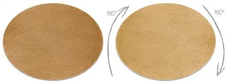 koberec kulatý SOFTY Jednotný, Jednobarevný, zlatý velikost kruh 150 cm | krásné koberce cz