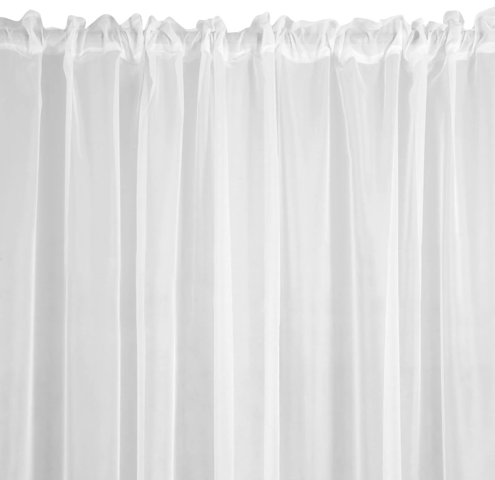 ZÁCLONA NA PÁSCE LUCY 400X150 CM BÍLÁ
