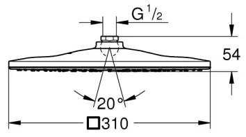 GROHE 26567000 - Hlavová sprcha RAINSHOWER 310 mm lesklý chrom