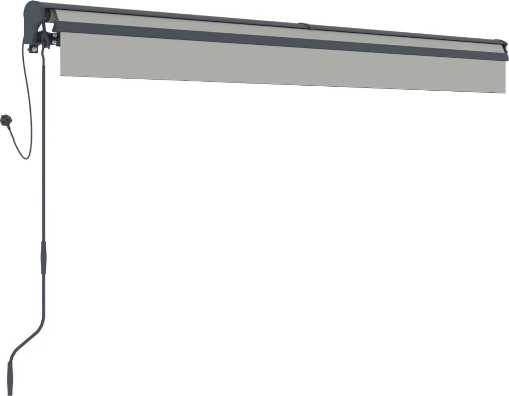 Elektrická markýza BestBerg BBSU-E350LG / 350 x 300 cm / světle šedá