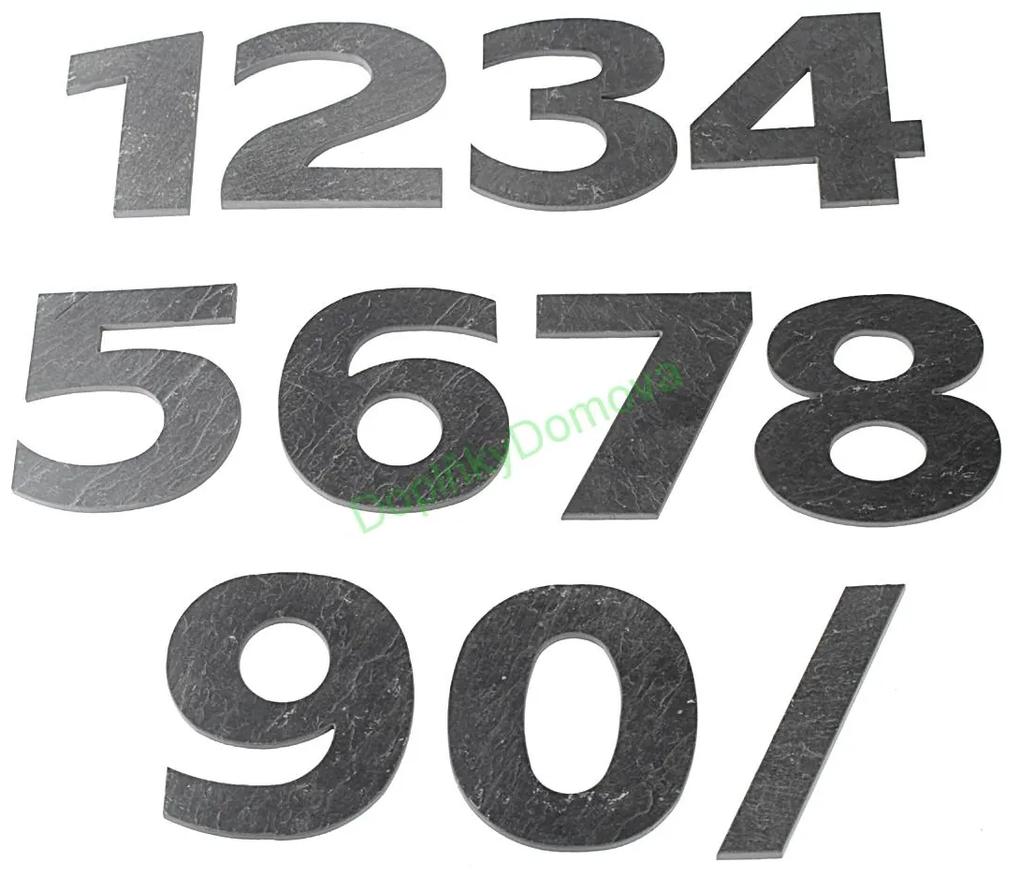 Domovní číslo popisné Břidlice LILY - písmeno "D"