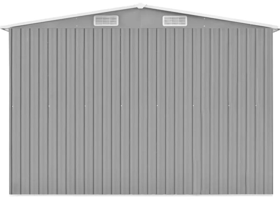 vidaXL Zahradní domek šedý 257 x 779 x 181 cm pozinkovaná ocel