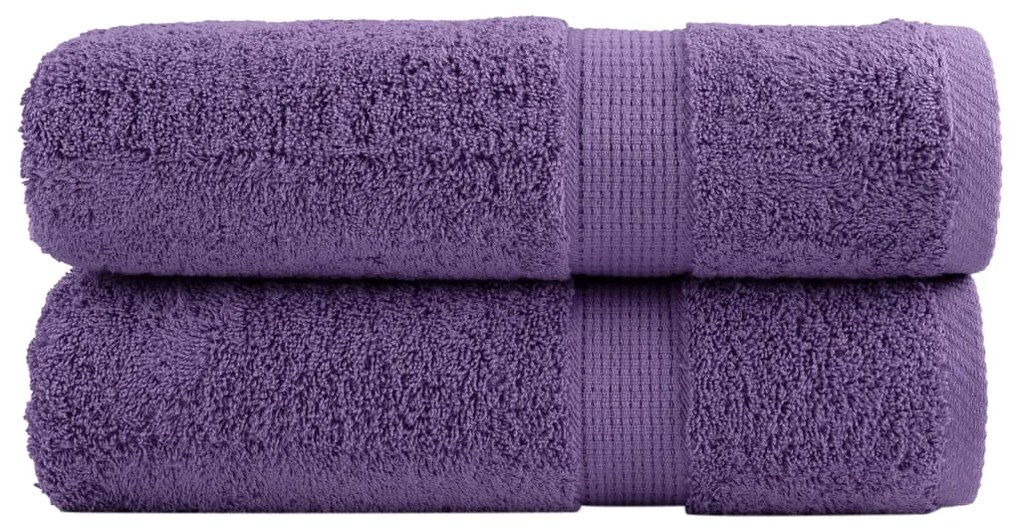 Premium ručníky SOLUND 2 ks fialové 50 x 100 cm 600 g/m² 137353