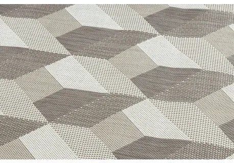 koberec FLAT 48624/686 SISAL 3d kostka velikost 140x200 cm | krásné koberce cz