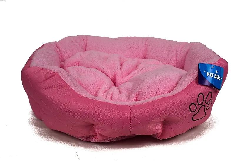Růžový pelíšek pro psa - 45x40 cm