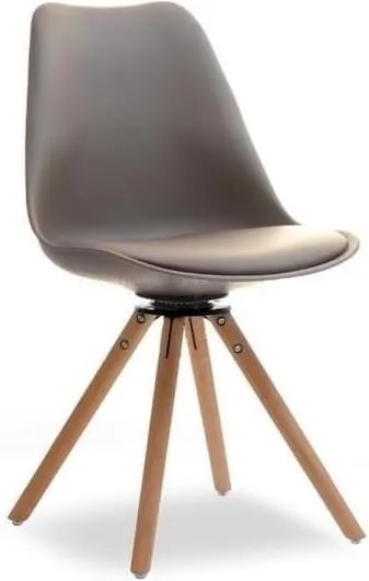 design4life Jídelní židle otáčecí SILAS OBROT hnědá-buk