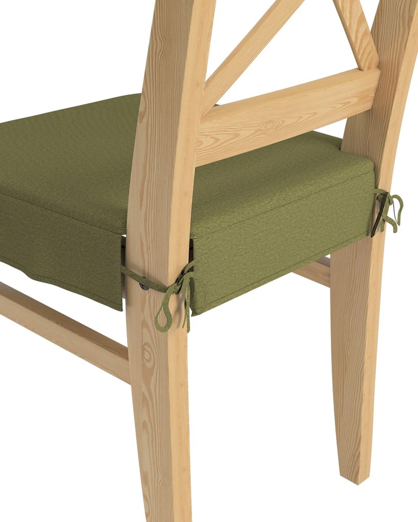 Sedák na židli IKEA Ingolf barva zelená látka pletený vzor