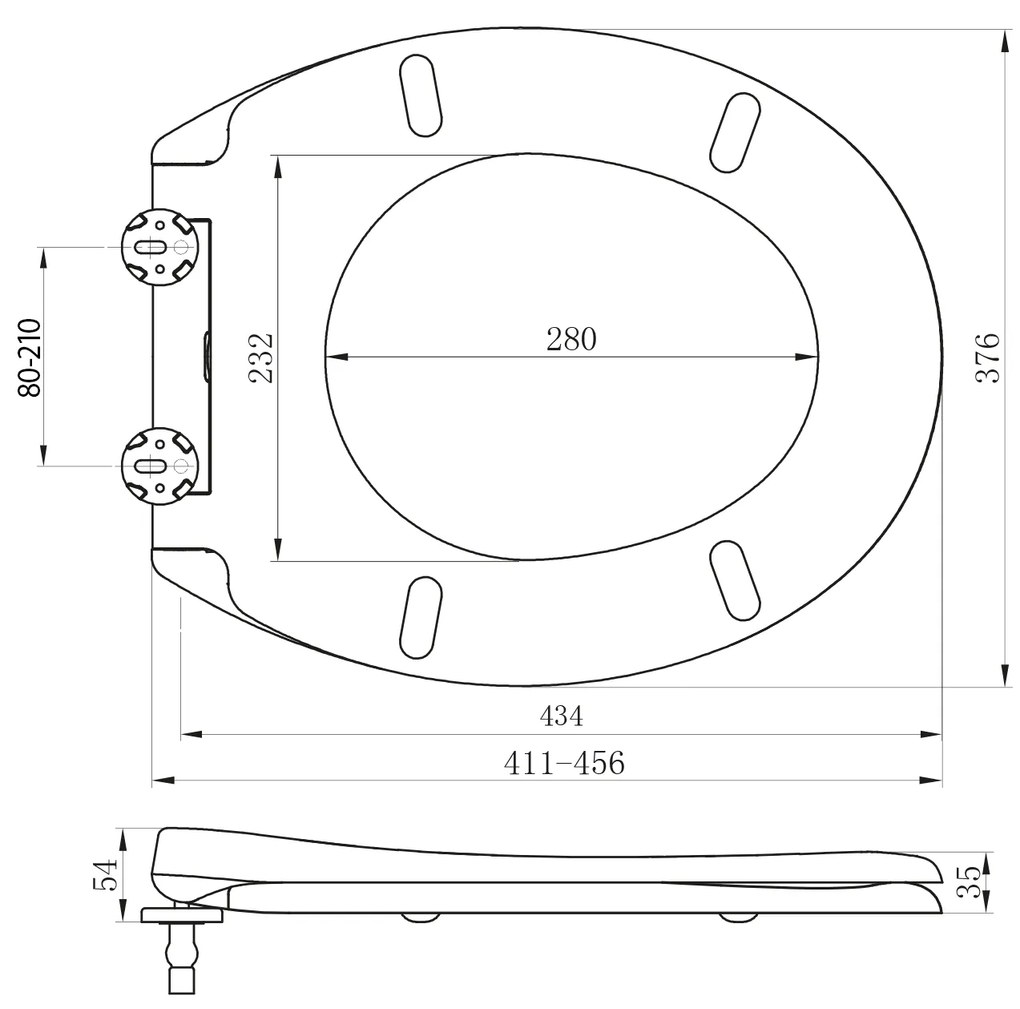 Sapho, ADINA WC sedátko, Soft Close, bílá, 1703-322