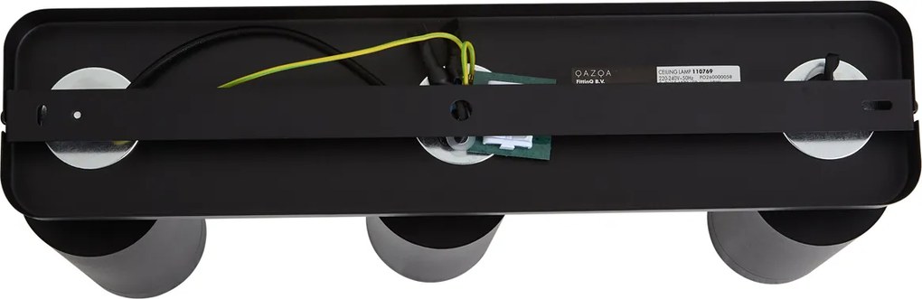 Moderní stropní svítidlo černé 3-světelné GU10 70mm - Jeana Luxe