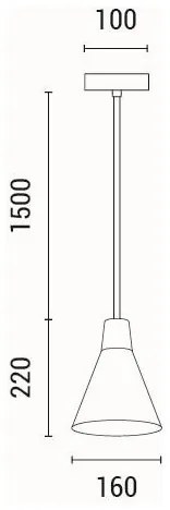 Lustr na lanku GESSO 1xE27/15W/230V krémová