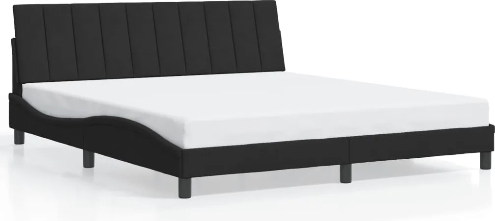 Rám postele s LED osvětlením bez matrace Hanko černý 180 x 200 cm samet 3213795