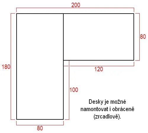 Výškově nastavitelný stůl OfficeTech Angle, 180 x 200 cm, šedá podnož, dub kamenný