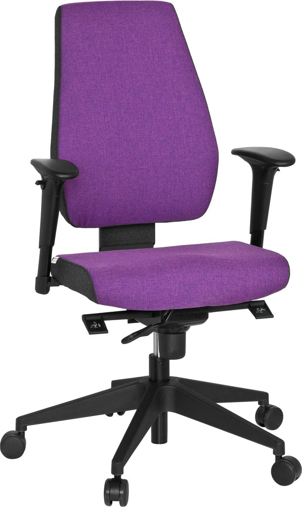 XXXLutz OTOČNÁ ŽIDLE, plochá tkanina, fialová, černá, tmavě šedá MID.YOU - Online Only kancelářské židle - 001918010301