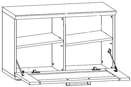 Botník Romance, modřín/dub