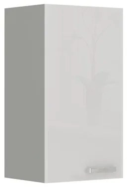 Horní skříňka závěsná Multiline 40 G-72 F, Barva: šedá / bílý lesk
