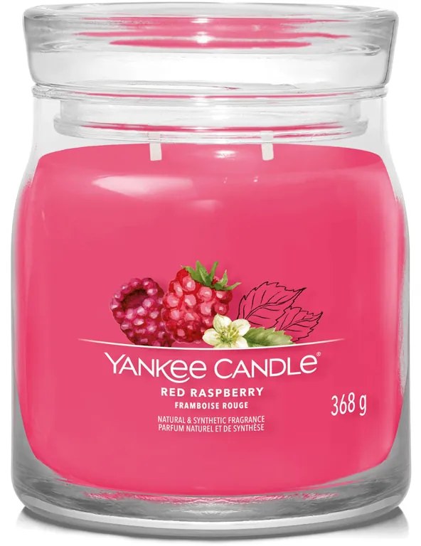 Yankee Candle – Signature svíčka Red Raspberry (Červená malina) Velikost: střední 368 g