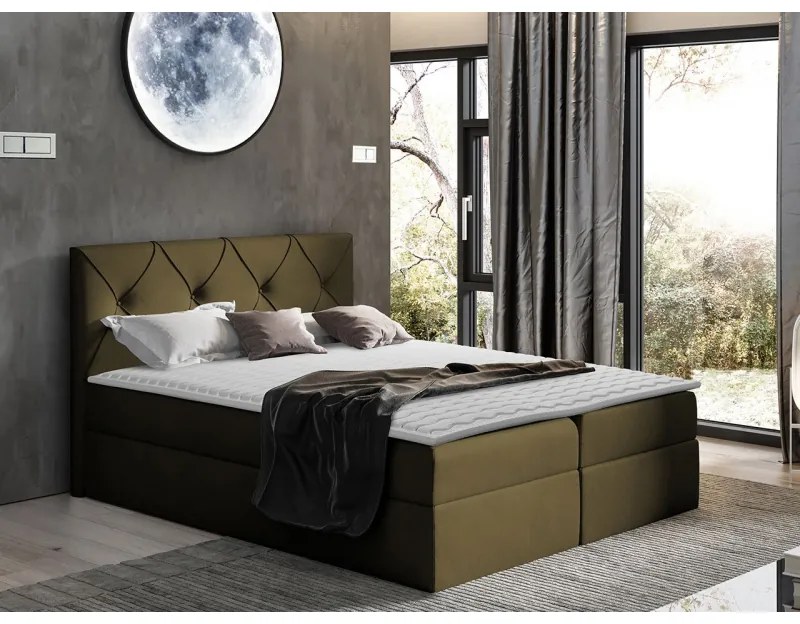 Kontinentální postel Xirious, Rozměr postele: 160 x 200 cm, Barva:: Zetta 291