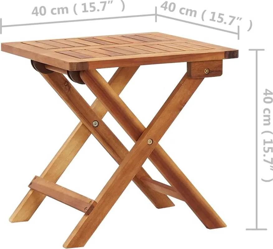 vidaXL Skládací zahradní konferenční stolek 40x40x40 cm masivní akácie [46005]