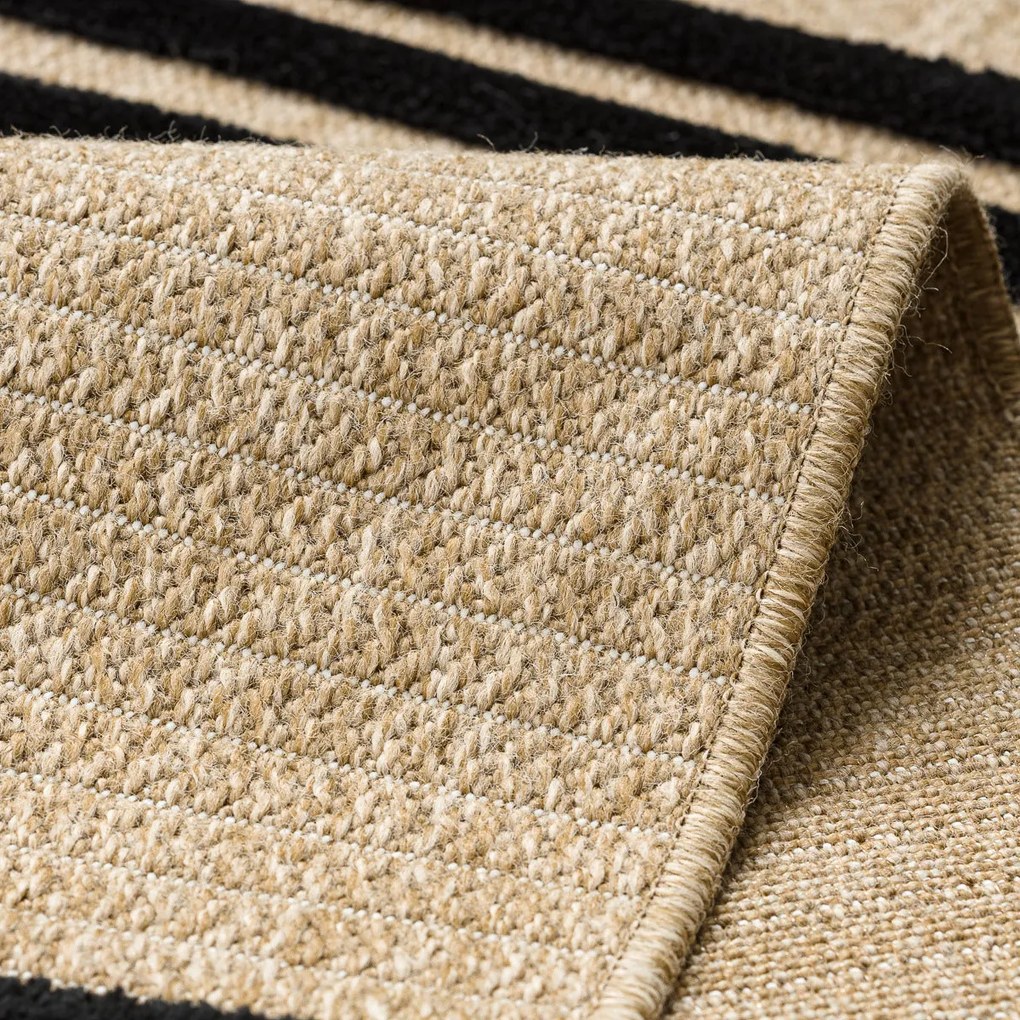 Dywany Łuszczów, Kusový koberec Spark 0689 beige/black, 180x270, béžová, chodba / předsíň