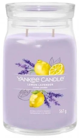 Aromatická svíčka, Yankee Candle Signature Lemon Lavender, hoření až 90 hod