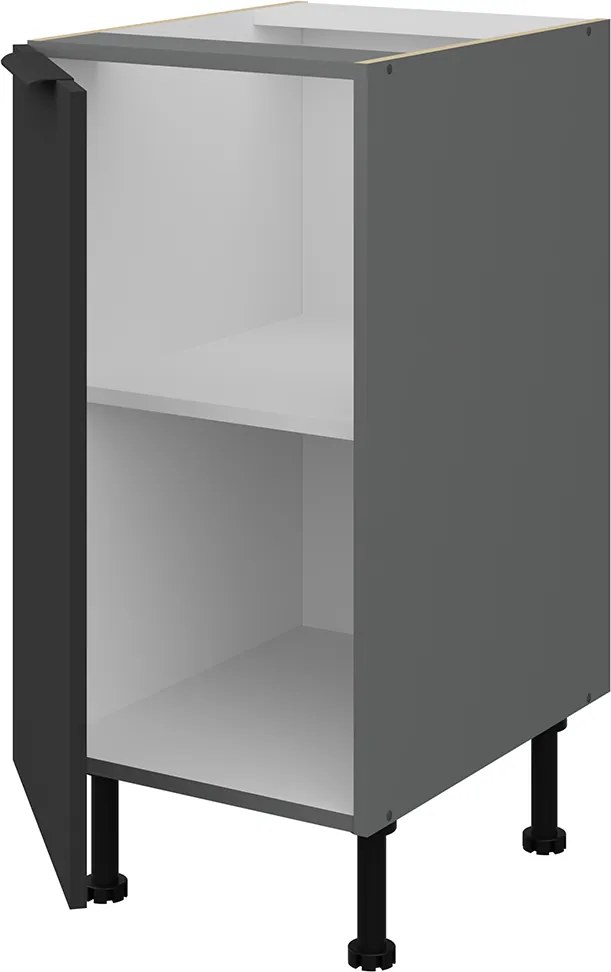 ARIA ab | dolní skříňka 40 D 1F policová | 40 cm | ANTI FINGERPRINT povrch | antracit/černá