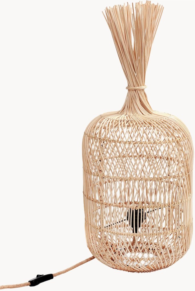 Stojací lampa z ratanu Dumpling, v různých velikostech