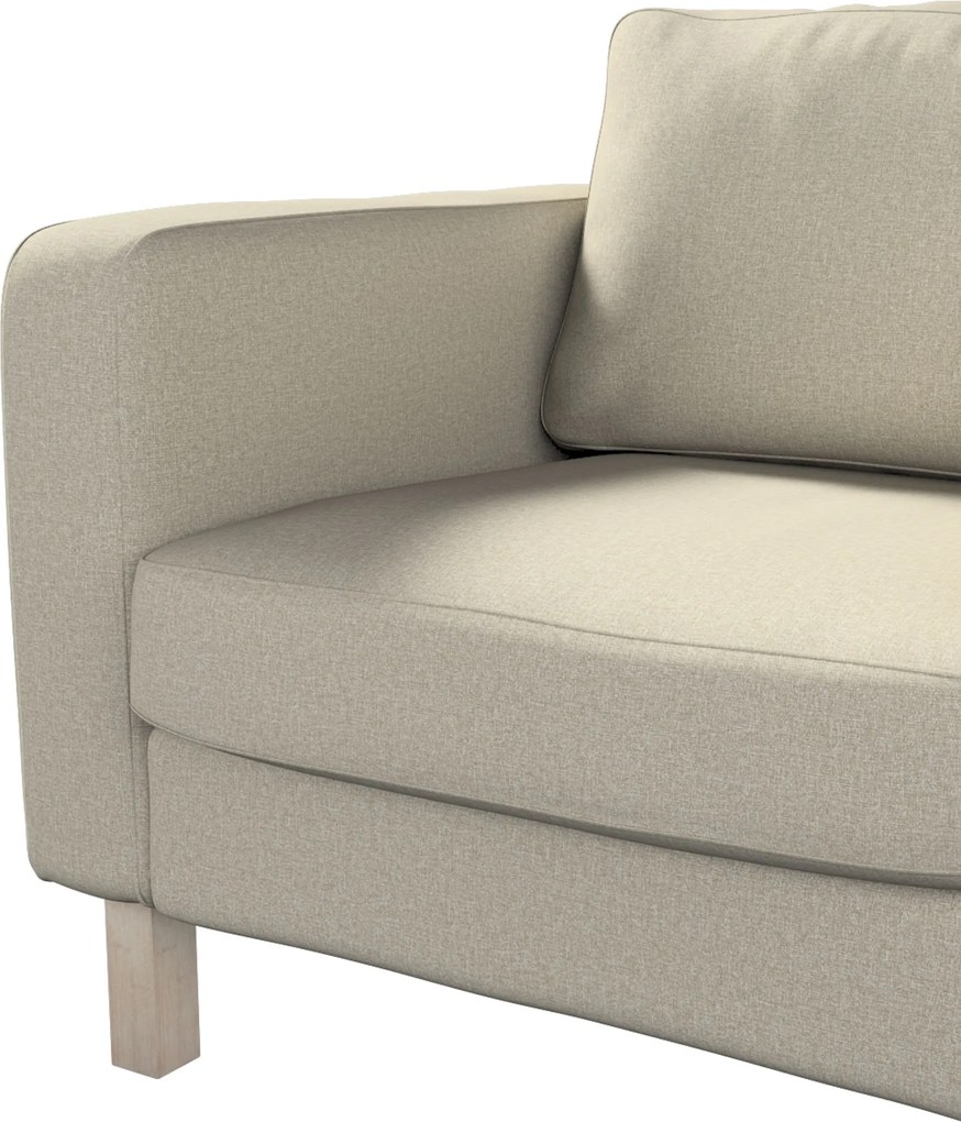 Potah na křeslo IKEA Karlstad, krátký barva béžová látka pletený vzor