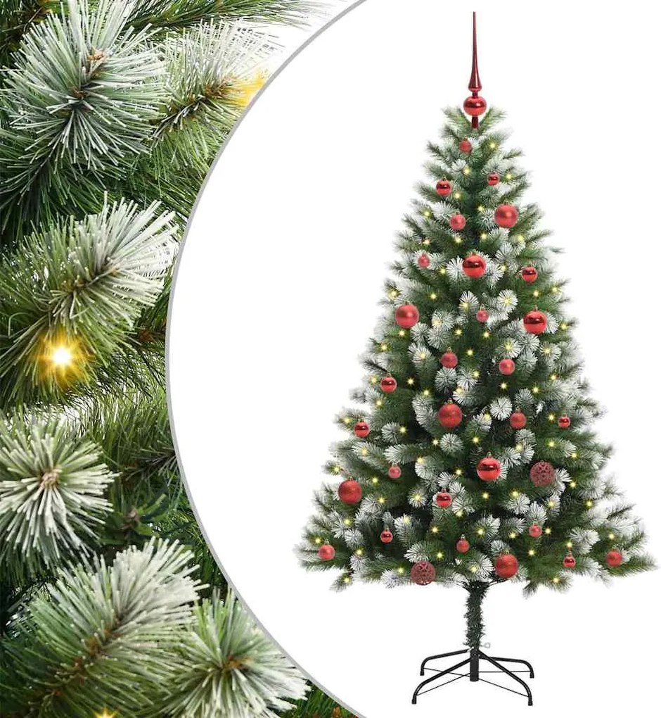 Umělý vánoční stromeček s umělým sněhem 150 LED Teplá bílá 3395433