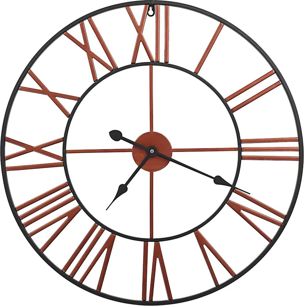 Nástěnné hodiny kovové 58 cm červené 283864