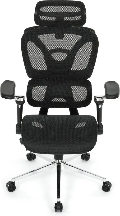 Kancelářská ergonomická židle PORTE — síťovina, černá