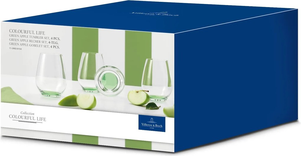Villeroy&Boch Colourful Life Green Apple Sada sklenic na vodu, 4x0,42 l