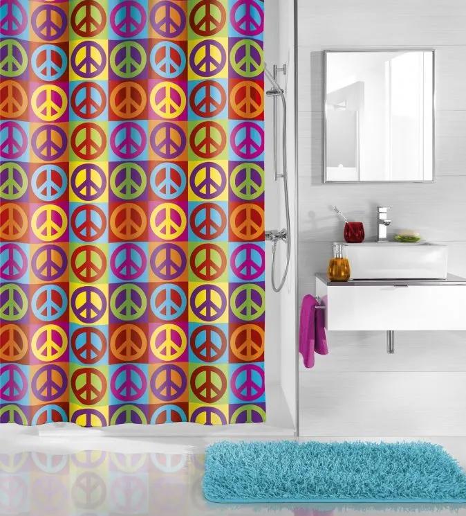 Koupelnový textilní závěs Peace 180x200cm