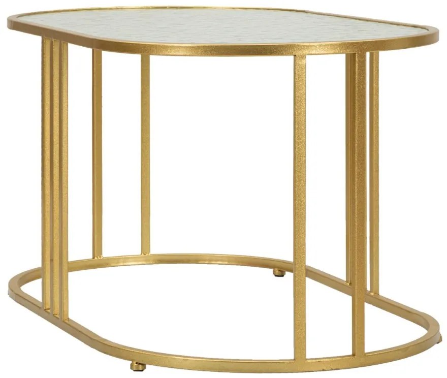 Designový konferenční stolek Baroness 90 cm zlatý