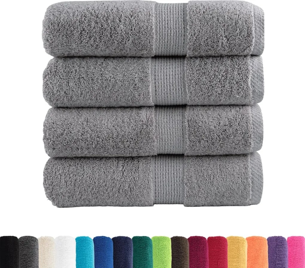 Prémiové mycí utěrky SOLUND 4 ks šedé 30x30 cm 600 g/m² 137300
