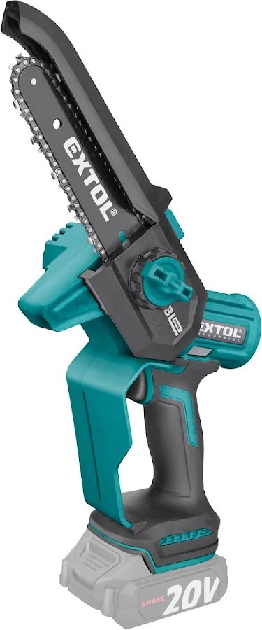 Pila řetězová aku jednoruční SHARE20V, 13cm, BRUSHLESS, bez baterie a nabíječky, EXTOL INDUSTRIAL 8791923