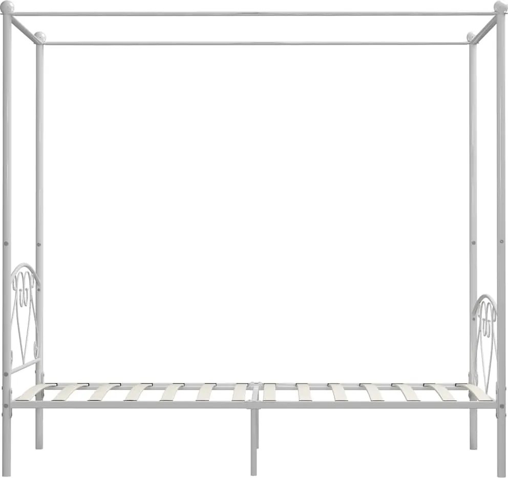 Rám postele s nebesy bílý kovový 120 x 200 cm 284428