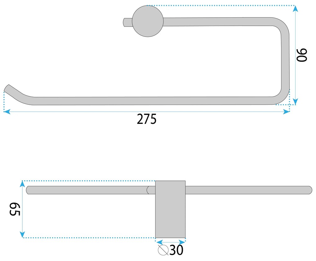 Koupelnový věšák REA PRISM 9710 nikl kartáčovaný