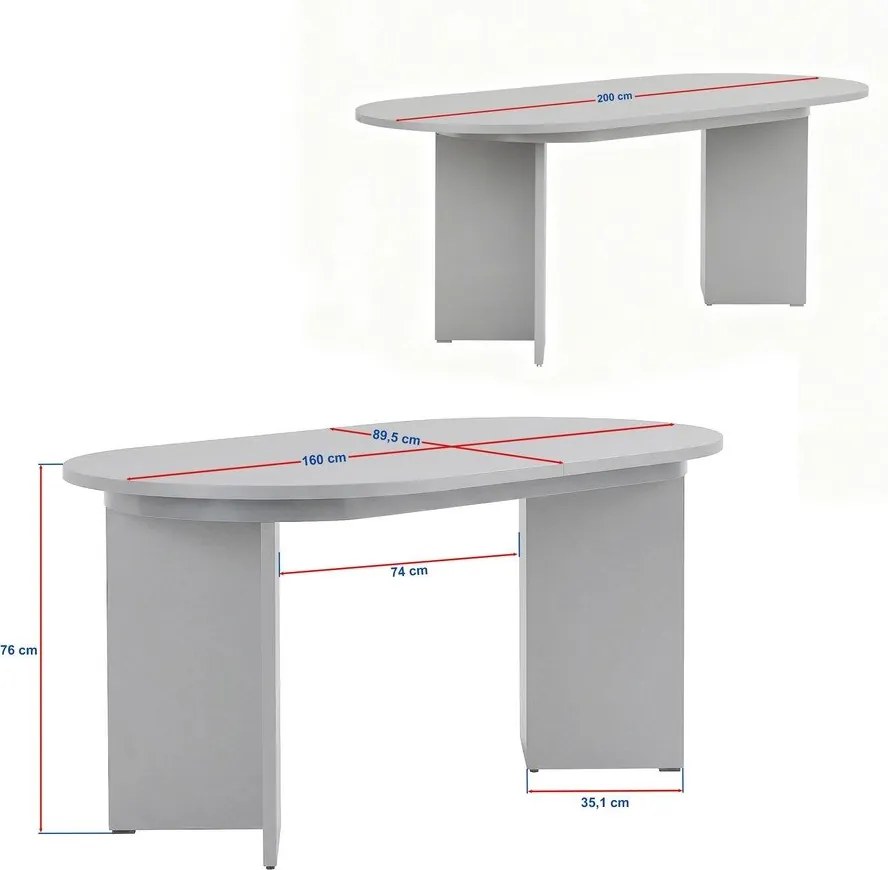 Rozkládací jídelní stůl s přídavnou deskou v dekoru ořechu 90x160 cm Sorell – Kalune Design