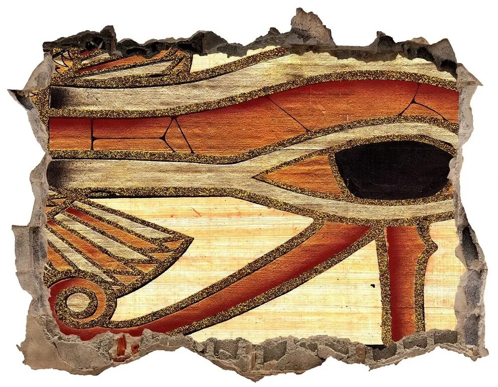 Wallmuralia Samolepící díra na stěnu Egyptské oko vedžat 95x64 cm