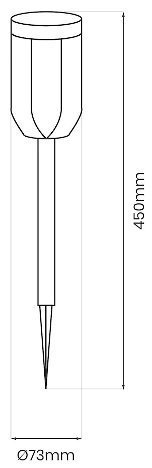 Exteriérové ​​solární zapichovací svítidlo Phil, 1x transparentní/černé plastové stínítko