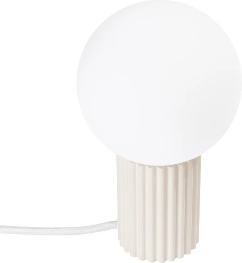 Krémová stolní lampa se skleněným stínidlem (výška 19 cm) Orbital – Sollux Biano.cz
