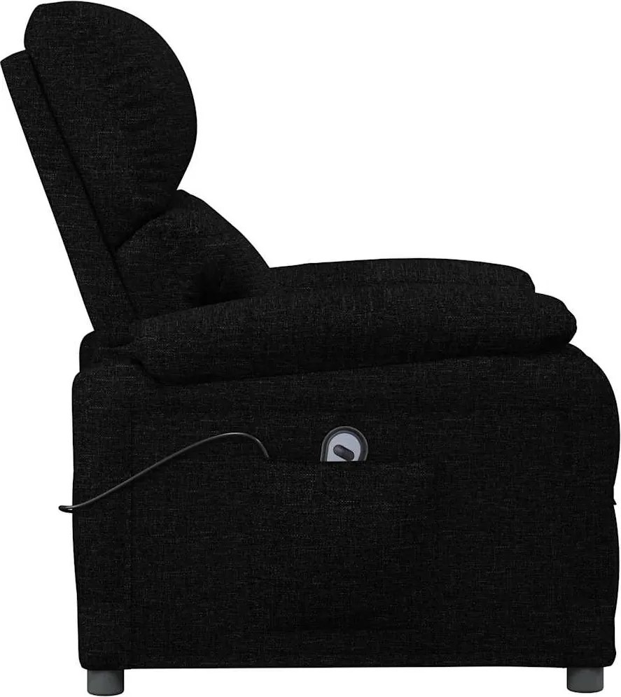 Elektrické polohovací křeslo černé textil 3098427