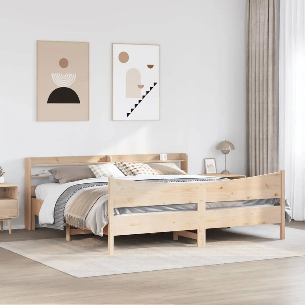 Rám postele s čelem 180 x 200 cm masivní borovice 3307035
