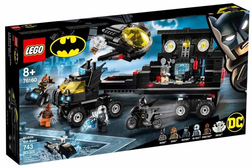 Lego stavebnice lego super heroes 76160 mobilní základna batmana