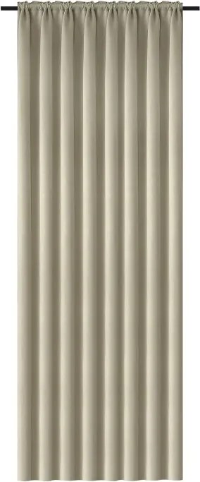 Závěs OXFORD 140x270 cm, světle béžový Zavěšení: Řasící páska