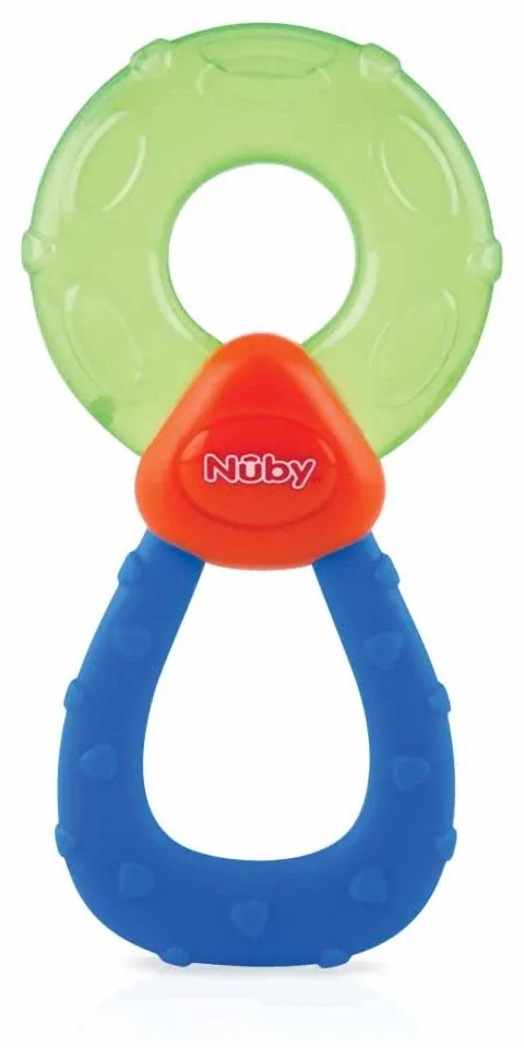 NUBY Kousátko chladící s destilovanou vodou 3m + zeleno-modrá