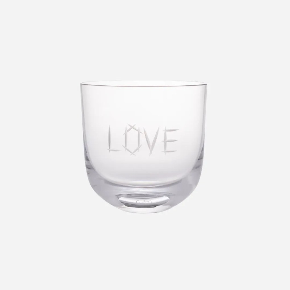Broušená sklenice LOVE II Crystal